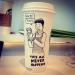 Cartoonist Turns Used Coffee Cups into Starbucks Cup Drawings