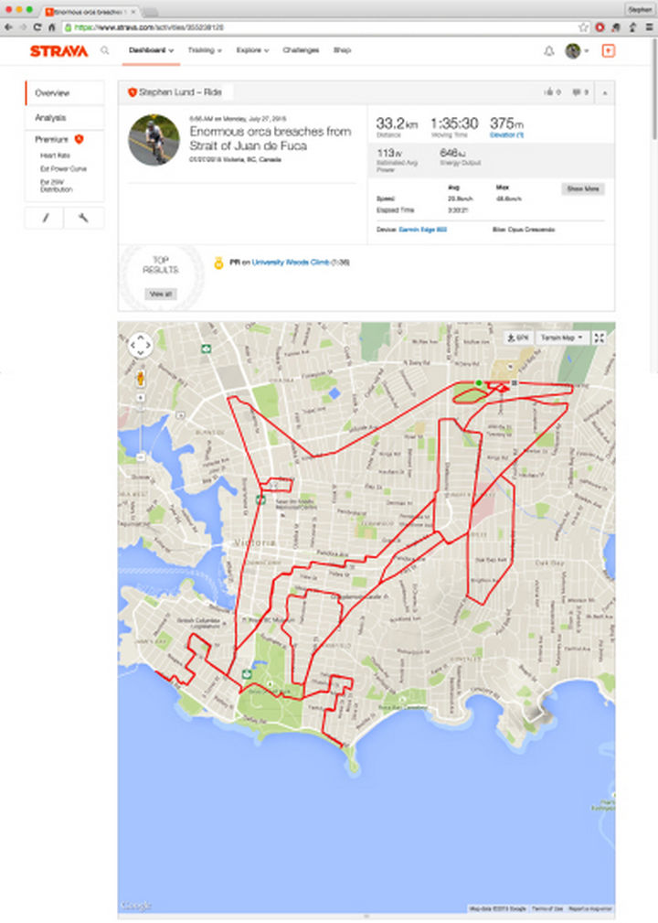 Cyclist Creates GPS Art Doodles by Riding His Bike
