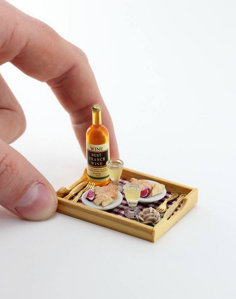 Shay Aaron Creates Tiny Food Items Out of Clay and Other Items