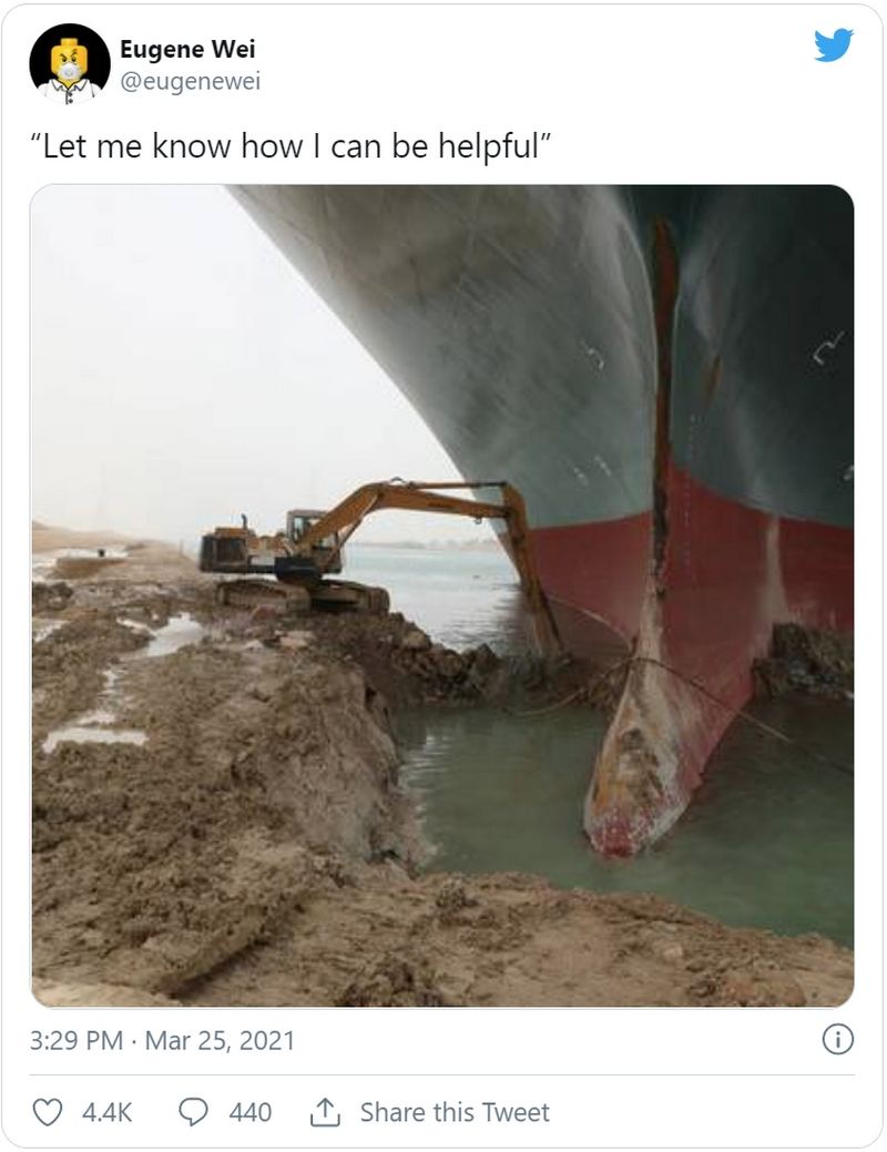 33 Funny Suez Canal Memes With a Cargo Ship Named EverGreen