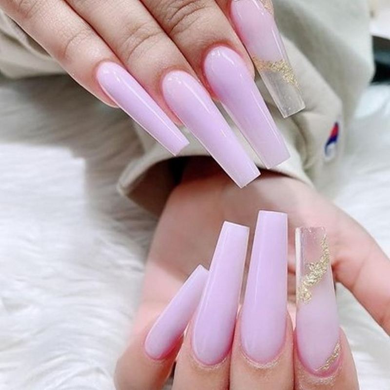 39 Long Nail Manicures to Express Your Personality with Nail Art Designs